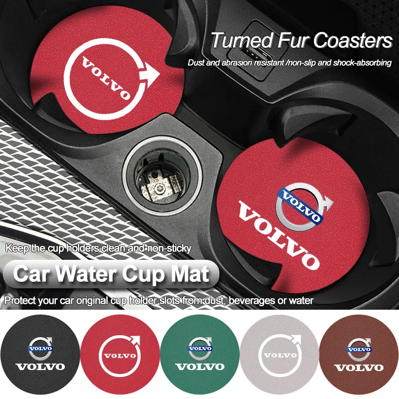 2Pcs Car Auto Cup Holder Anti Slip Coasters Pads Interior Accessories ...