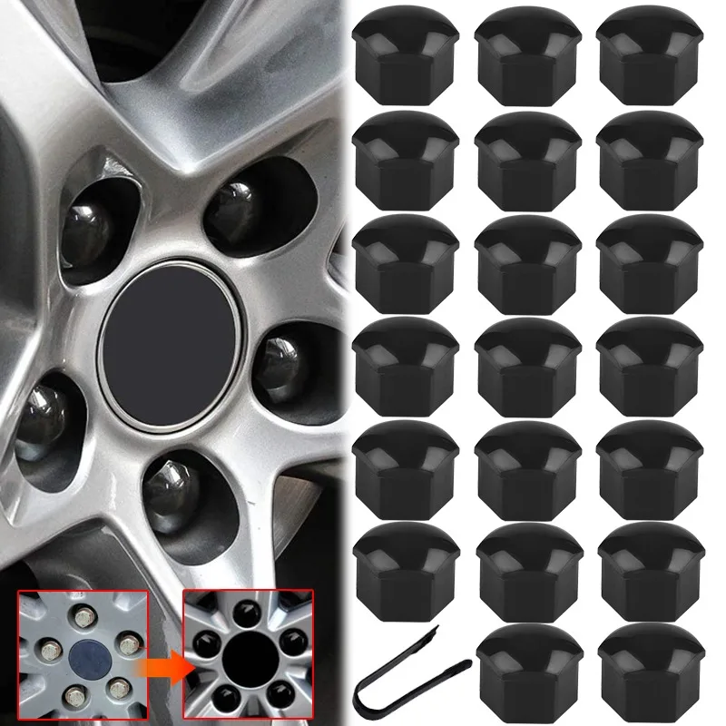 20 Unids Set 21 19 17mm Tapas De Tuercas De Rueda De Coche Cubiertas De