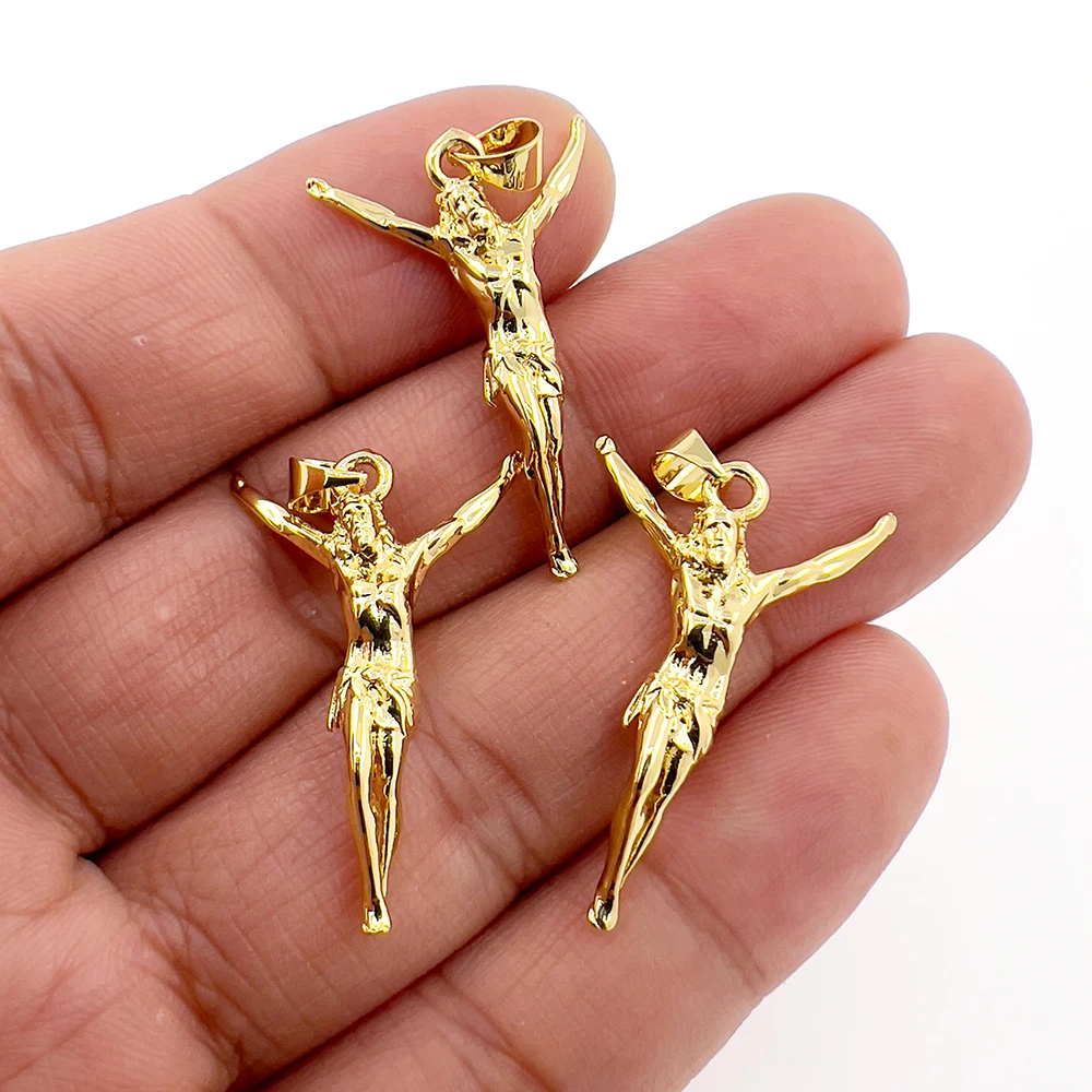 Fashion-Religious-Belief-Jesus-Cross-Pendant-Gold-Color-Necklace ...