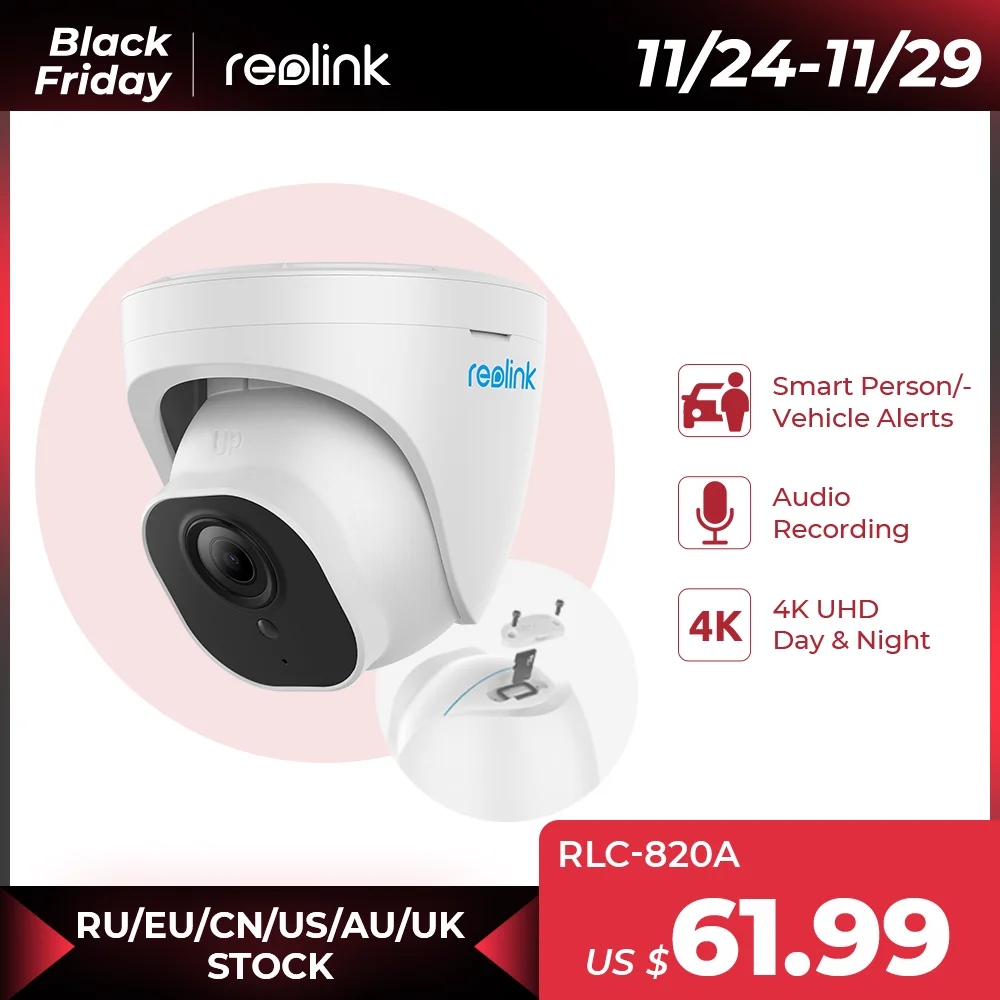 Reolink Rlc-820a 4k Poe Ip Camera With Smart Human/car Detection 8mp ...