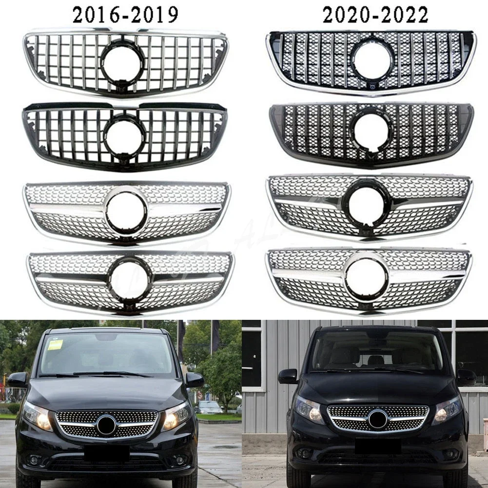 Front-Racing-Billet-Bumper-Grille-Upper-Facelift-Grill-For-Mercedez ...
