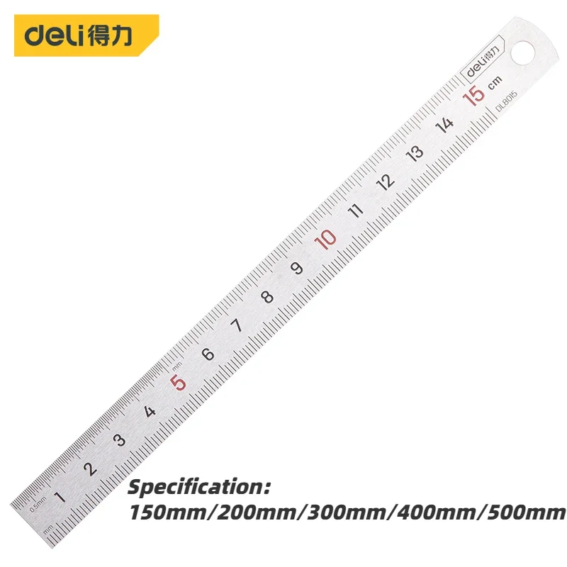 DELI-1-Pcs-Stainless-Steel-Straight-Ruler-Precision-15-50CM-Flat-Thick ...