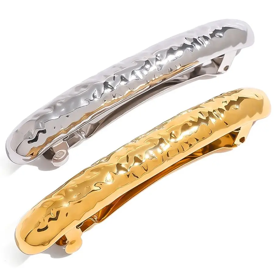 Youthway-Texture-Stainless-Steel-Chunky-Wide-Hair-Clips-Waterproof ...