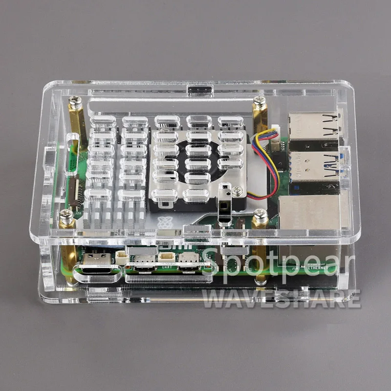 Raspberry pi 5 transparent acrylic case fully transparent acrylic plate ...
