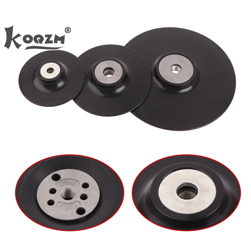 4-7'' M10/M14 Thread Backing Pad ABS Plastic Back Pad Round Grinding ...