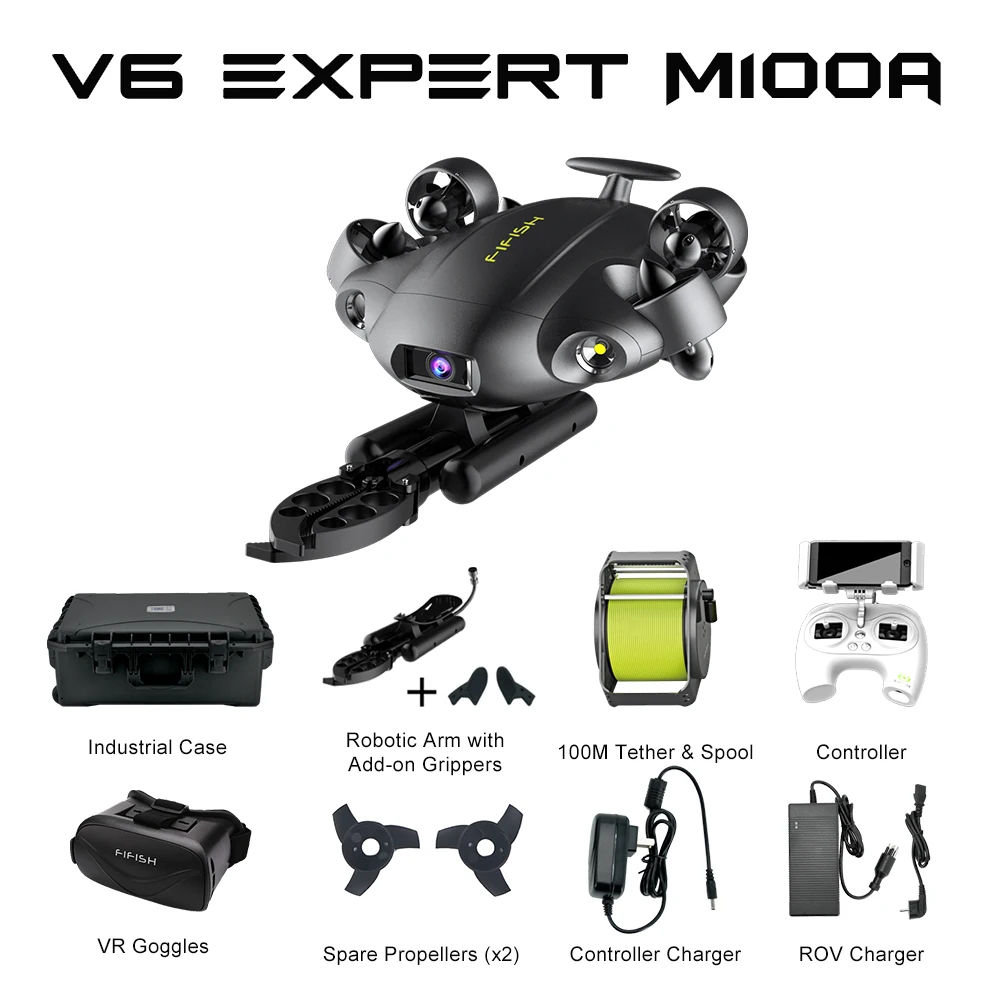 Fifish-V6-EXPERT-M100A-Underwater-Drone-With-Industrial-Case-And ...