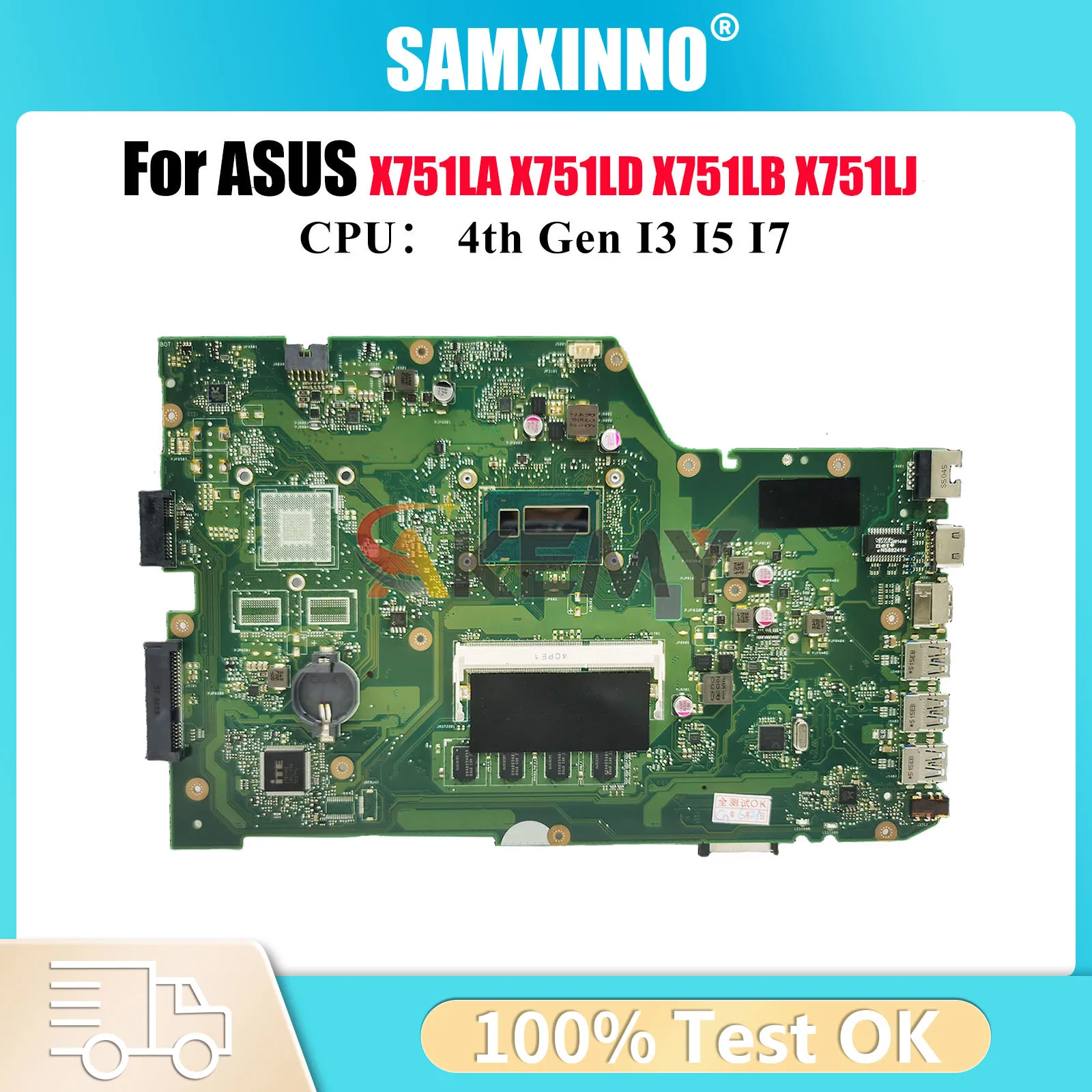 Placa base para ordenador portátil X751LA para ASUS X751LD K751L F751L ...