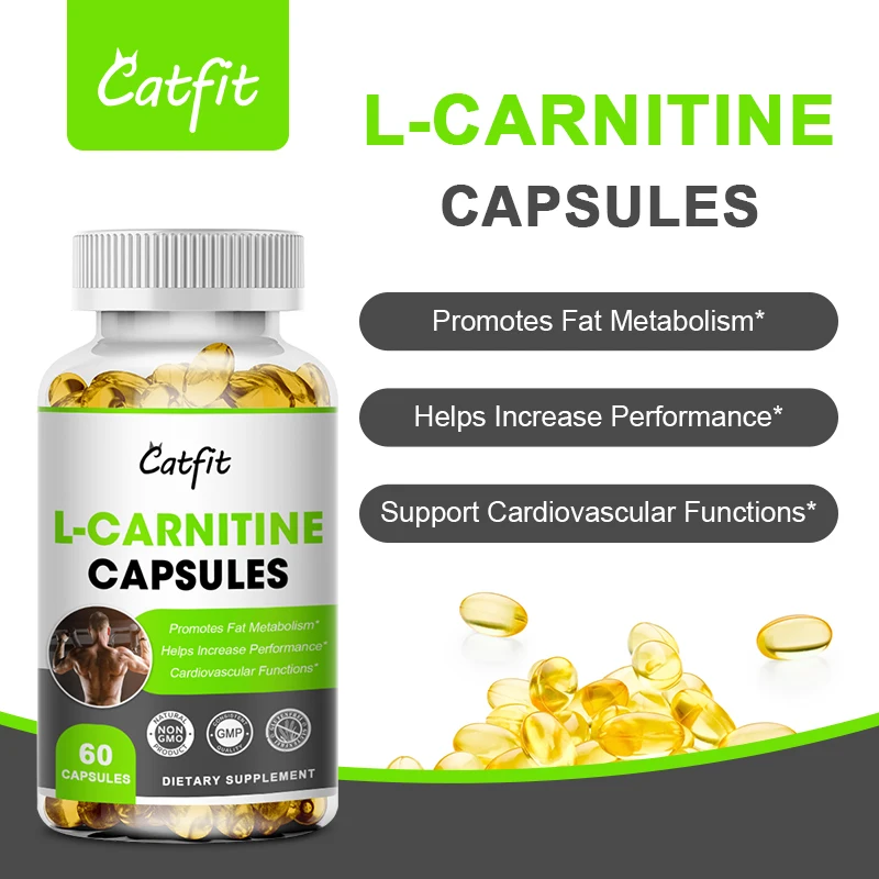 Catfit L 카르니틴 캡슐, 지방 연소 도우미, 체중 감소 및 근육 증가, 신진 대사 촉진, 체육관용 운동 ...