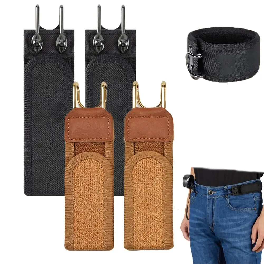 1/2/4pcs Invisible Buckleless Belt Hook Elastic Velcro Waist Buckle ...