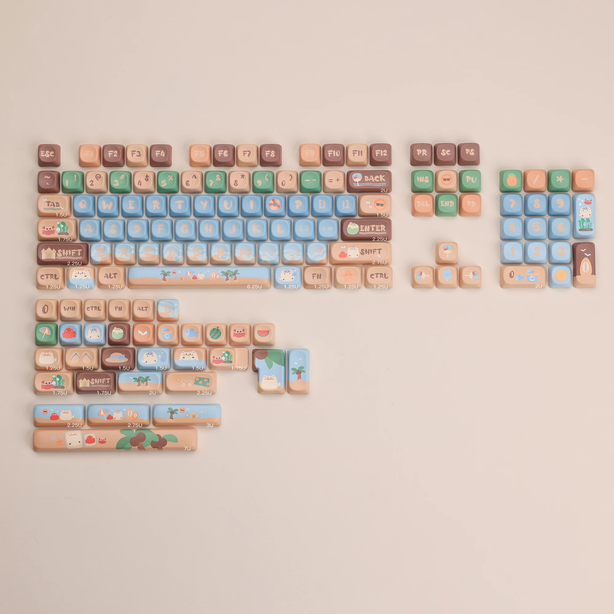 Beach-Coconut-MOA-Profile-Keycaps-Set-PBT-material-Dye-sublimated-136 ...