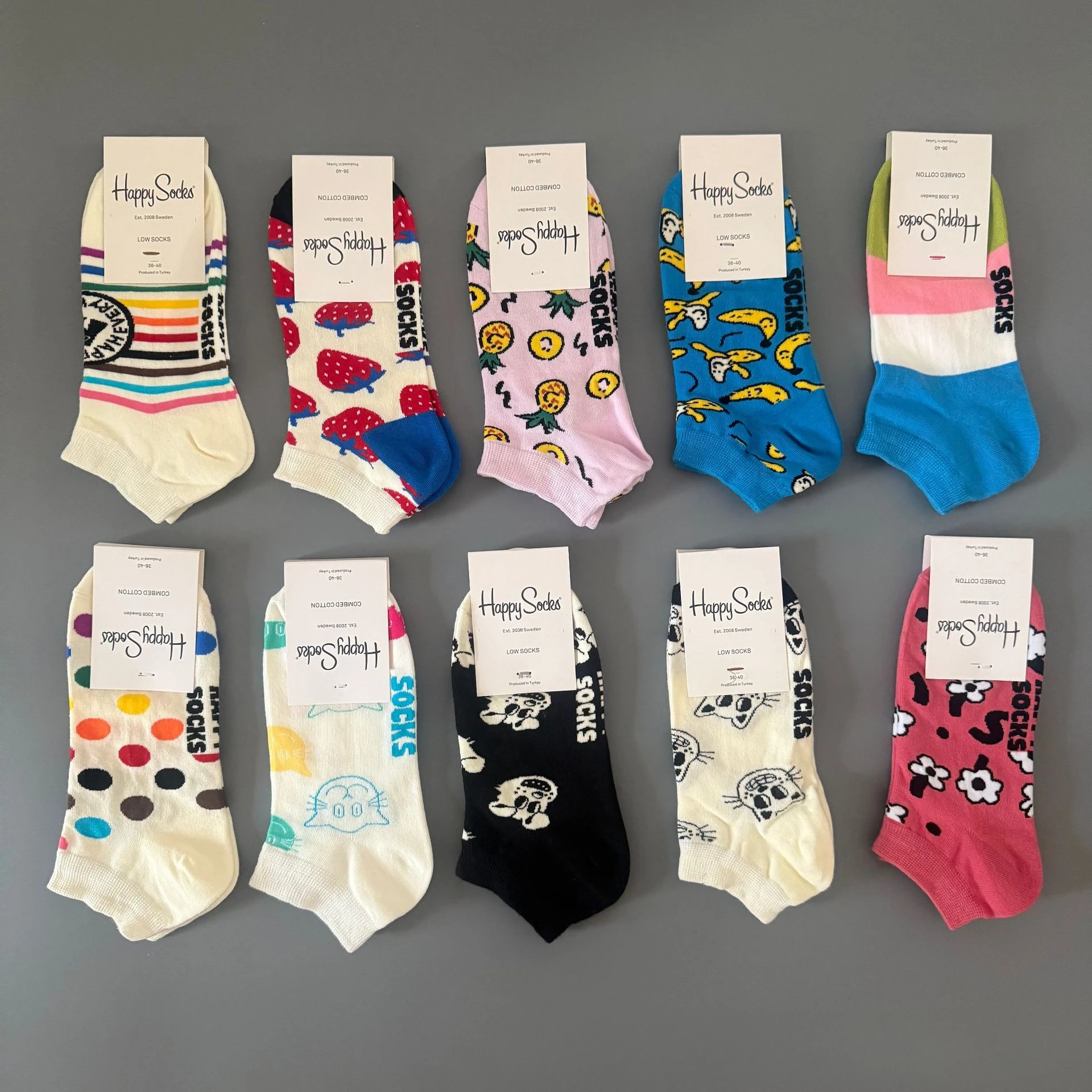 Happy Socks Low Cut Cotton WomenThin Comfortable Lightweight Sock ...