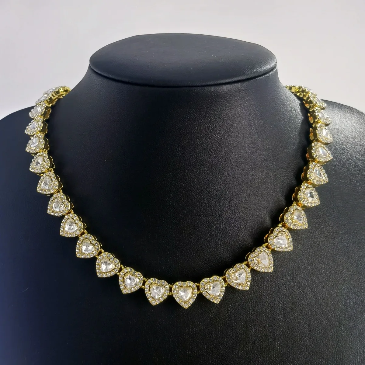 European-and-American-Hip-Hop-Style-New-11mm-Heart-Shaped-Set ...