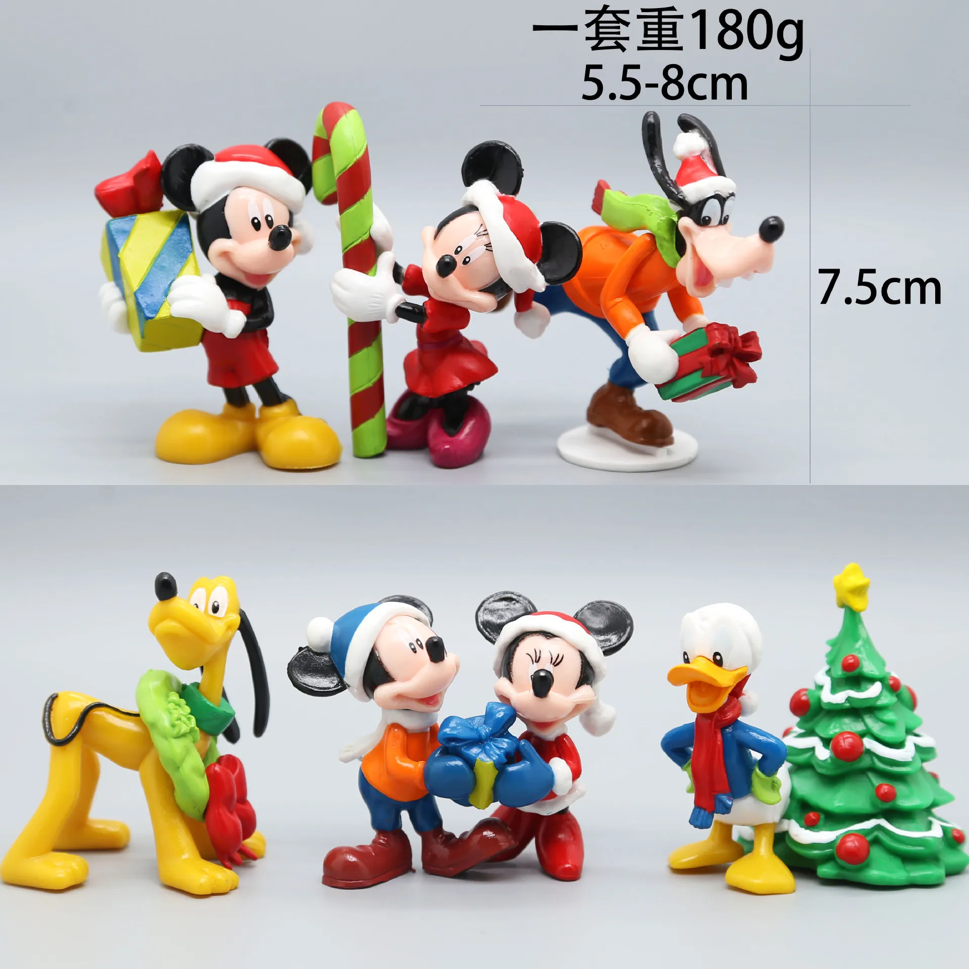 6PCS Disney Mickey Mouse Action Figures Kids Cartoon Classic Toy Model ...