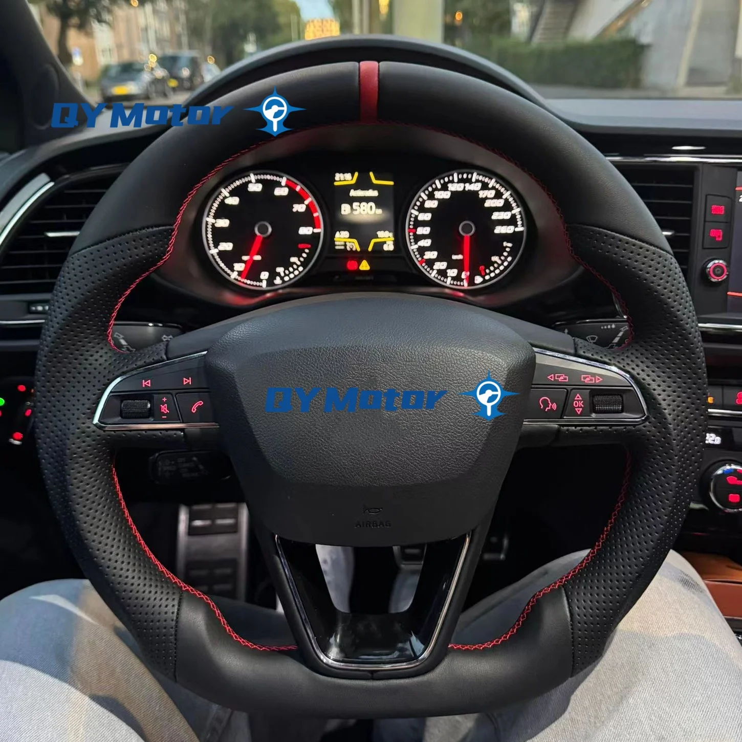 Leather Steering Wheel For Seat Leon Cupra FR 5F MK3 2013-2020 ...