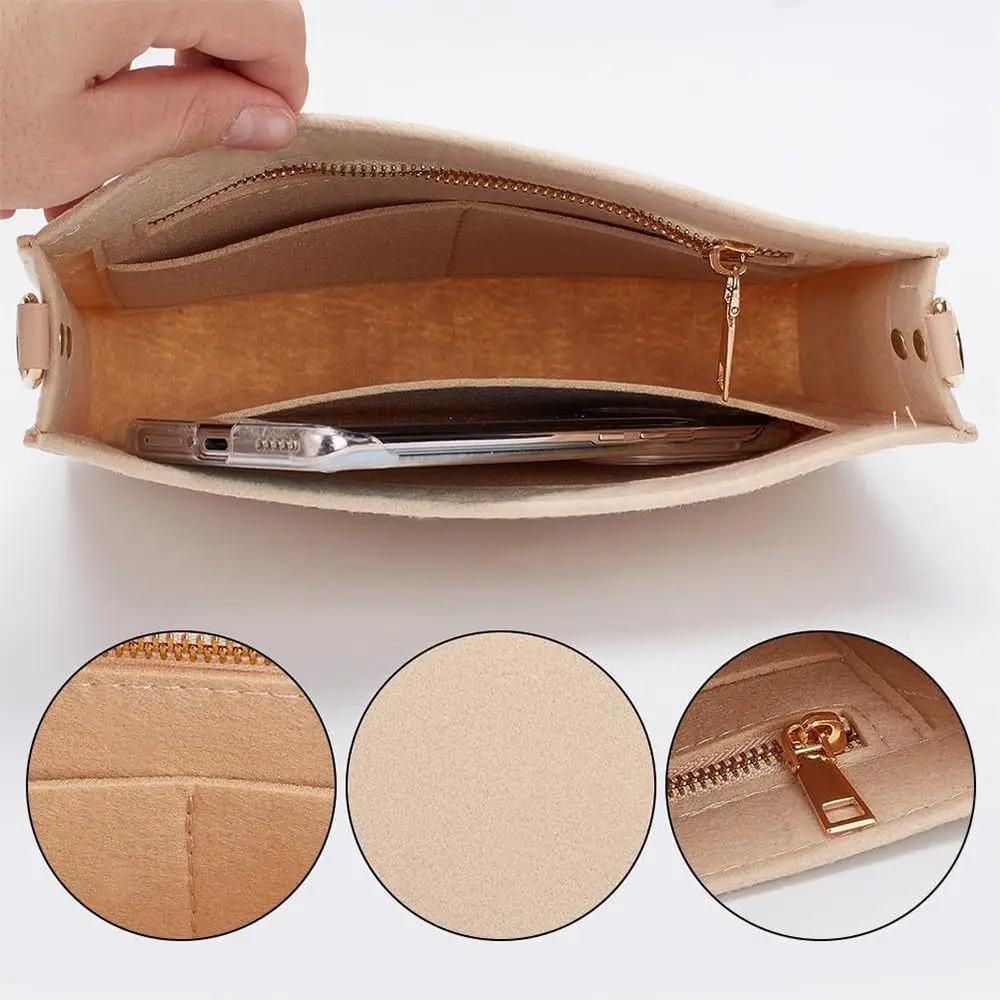 Portable New Felt Insert Bag Purse Liner Organiser Pouch Handbag Tote ...