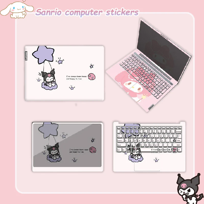 Kawaii Sanrio Hello Kitty Kuromi Cinnamoroll My Melody Laptop Sticker ...