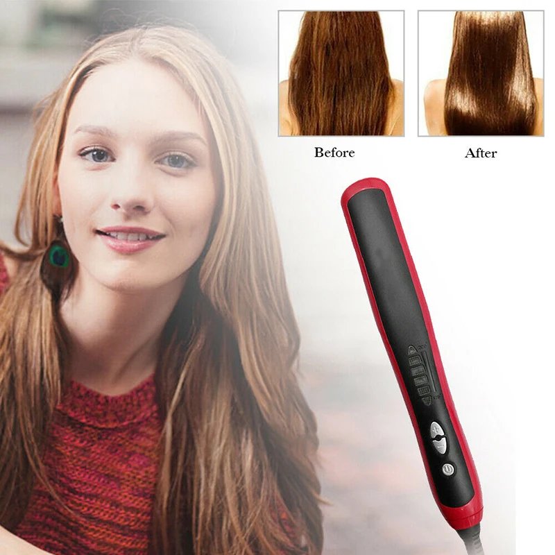 LISSEUR ,black eu--Brosse À Lisser Professionnelle En Céramique Tourmaline , Bigoudi Et Lisseur ...