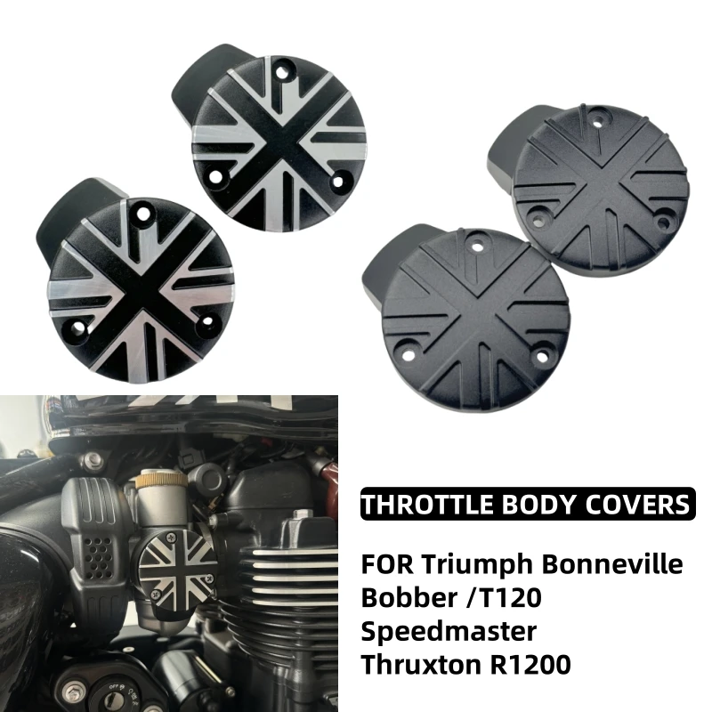 Motorcycle Accessory Ribbed Throttle Body Covers Kit for Triumph ...