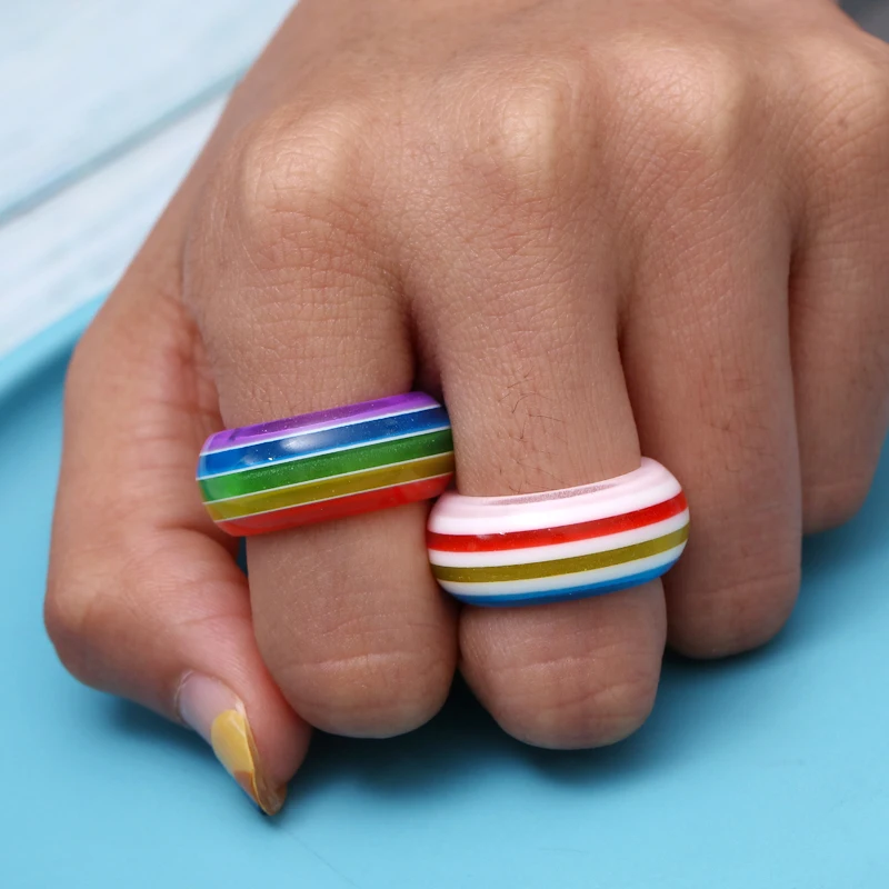 Plastic Rainbow Ring