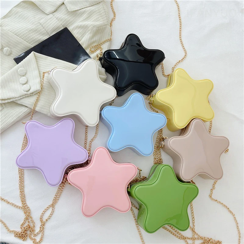 Cartoon Star Shaped Evening Clutch Bag with Strap Party Designer Style ...