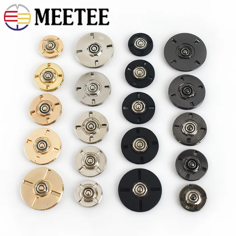 Juego de Botones de Metal para ropa, Botones invisibles de costura ...