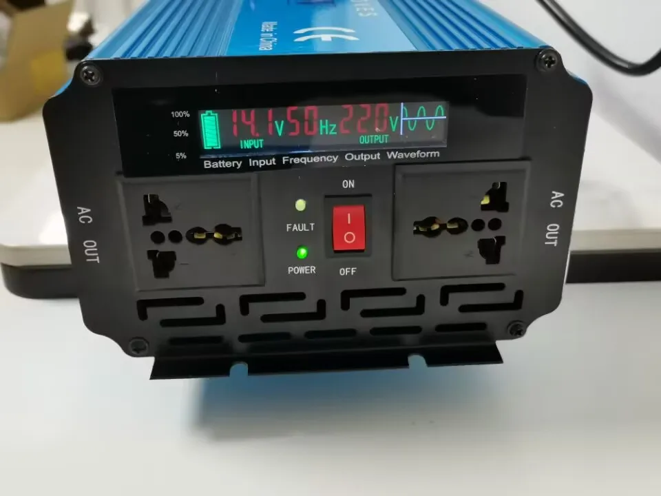 Emergency UPS 2000W DC 12V to AC 220V 50HZ pure sine wave Inverter with ...