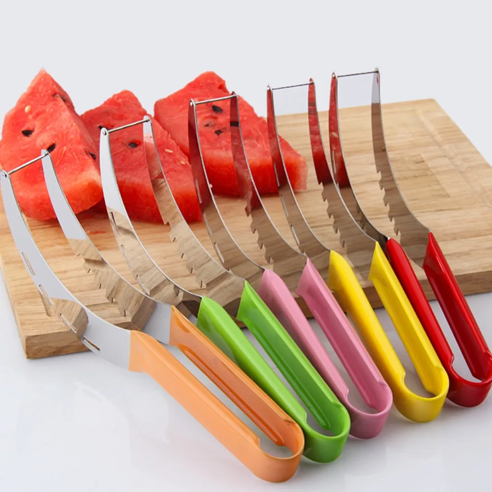 Summer-Stainless-Steel-Watermelon-Slicer-Plastic-Wrap-Handle-Melon ...
