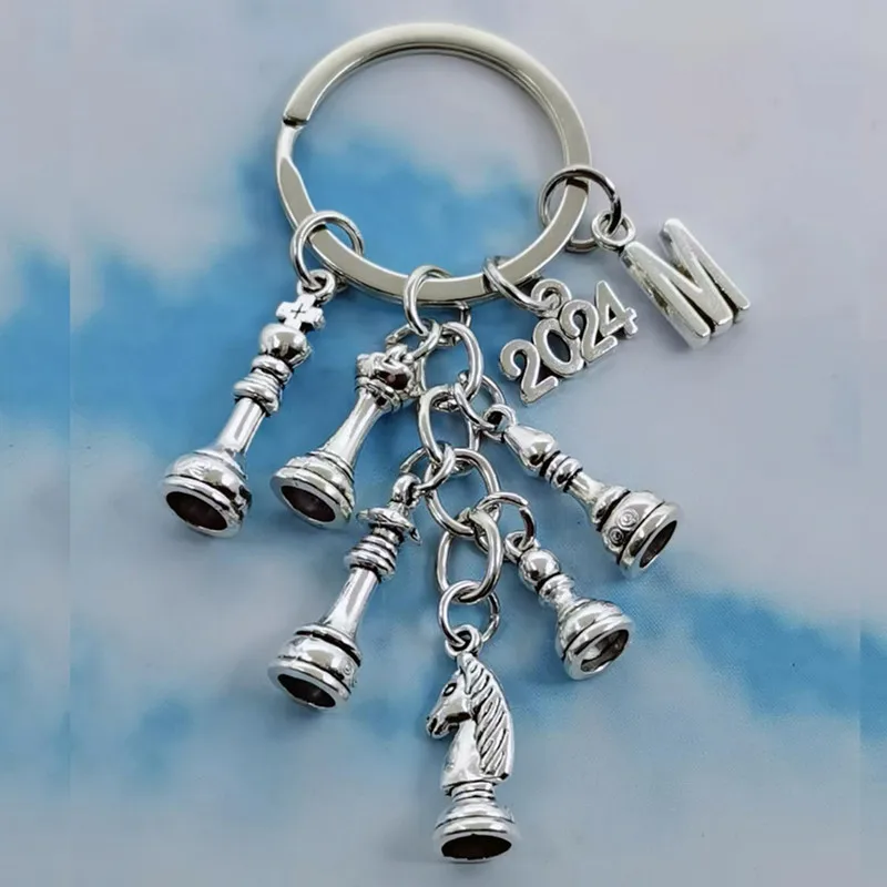 New-Fashion-Chess-A-Z-Letter-Pendant-Key-Chain-Alloy-Pendant-Key-Chain ...