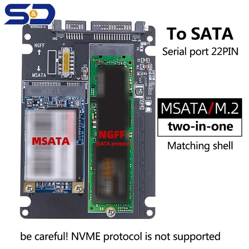 Sata3 To M2 Ngff Sata Ssd Of 30mm 42mm 60mm 80mm Msata Ssd Adapter ...