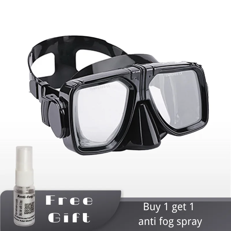 Scuba Diving Mask Black Underwater Dive Mask Freediving Goggles ...
