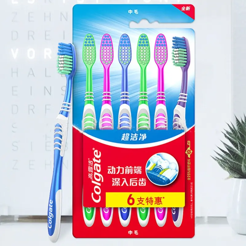 Colgate Toothbrush Tooth Cleaning Family Couple Six Pack Fine Soft ...