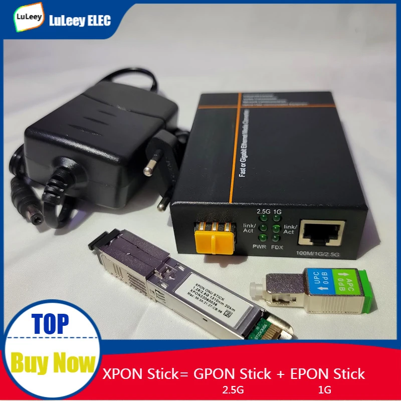 Luleey 2.5g Xpon Sfp Stick Module Gpon/epon Ddm Bridge Mode Onu Fiber ...