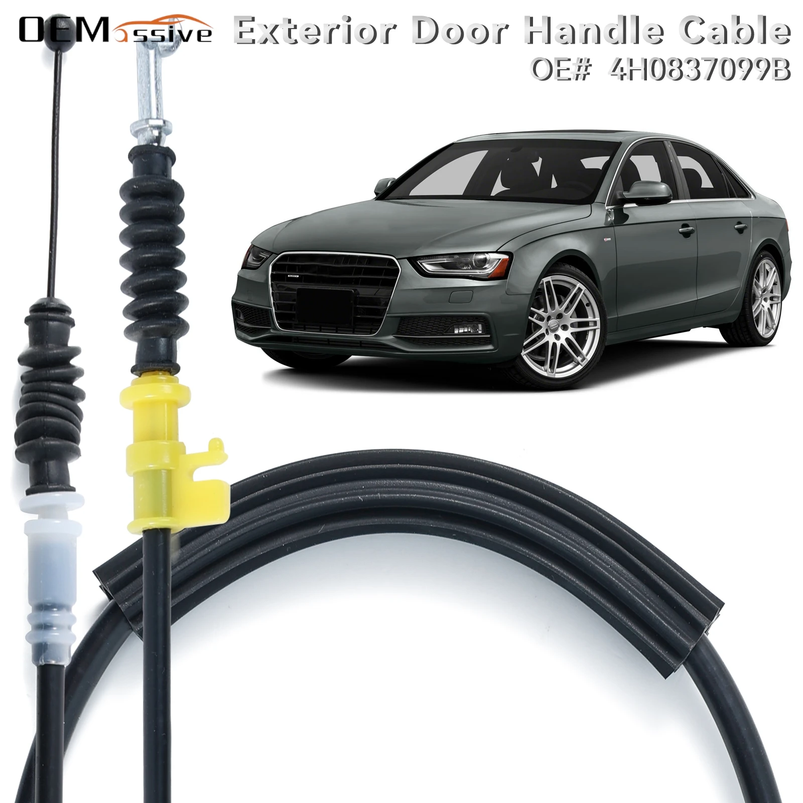 Car Exterior Door Handle Cable Front or Rear Outer Lock Release Part ...