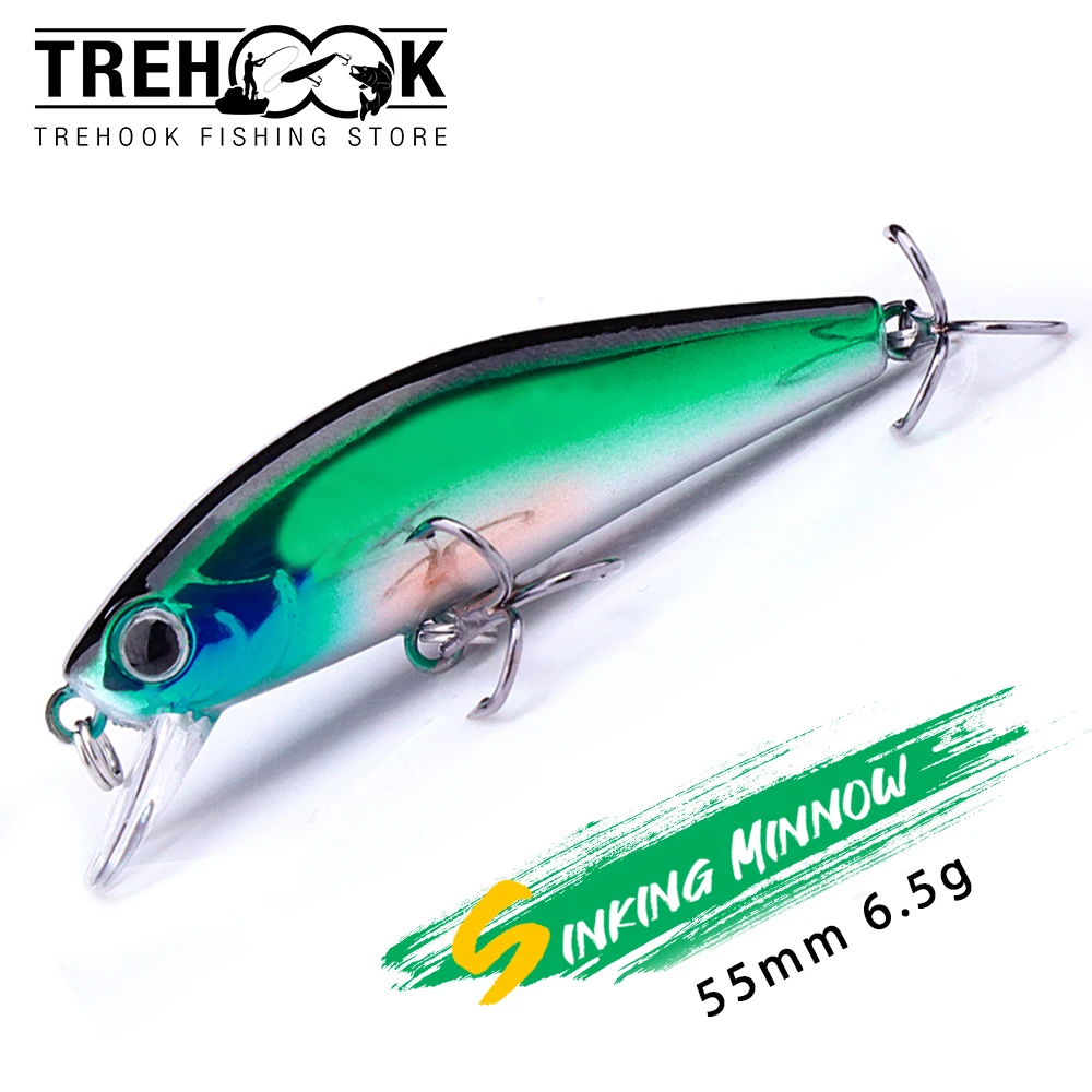 TREHOOK-Minnow-Wobbler-Fishing-Lures-Jerkbait-Perch-Pesca-55mm-6-5g ...