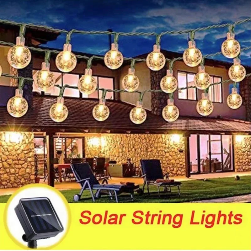 Solar-String-Lights-Outdoor-Crystal-Fairy-Light-Chritmas-Garland-8 ...
