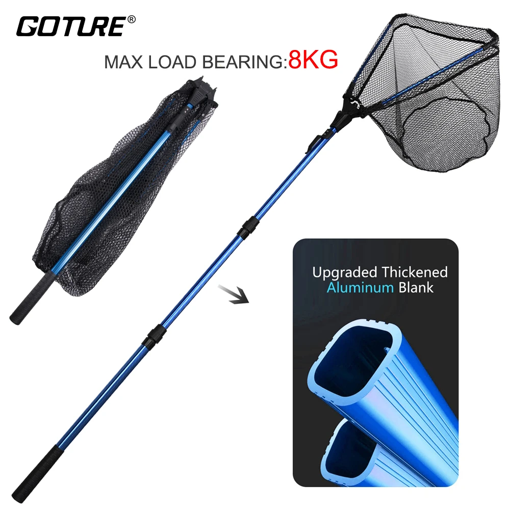 Goture Retractable Fishing Net Telescoping Landing Net Foldable Fly ...