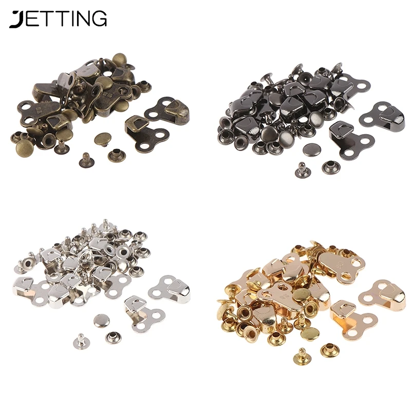 10Set-Outdoor-Speed-Shoe-Lace-Hooks-Lace-Fittings-Buckles-With-Rivets ...