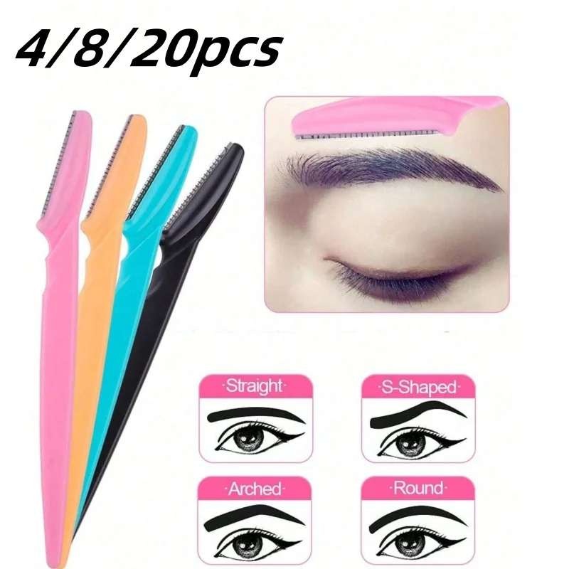 4-8-20Pcs-Eyebrow-Trimmer-Sharp-Portable-Eye-Brow-Epilation-Hair ...