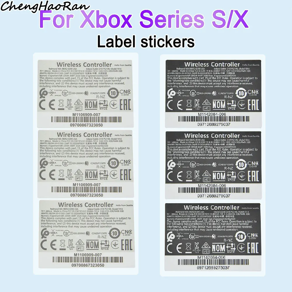 1-2-5-Pcs-Black-or-White-Wireless-Controller-Back-Label-Sticker-For ...