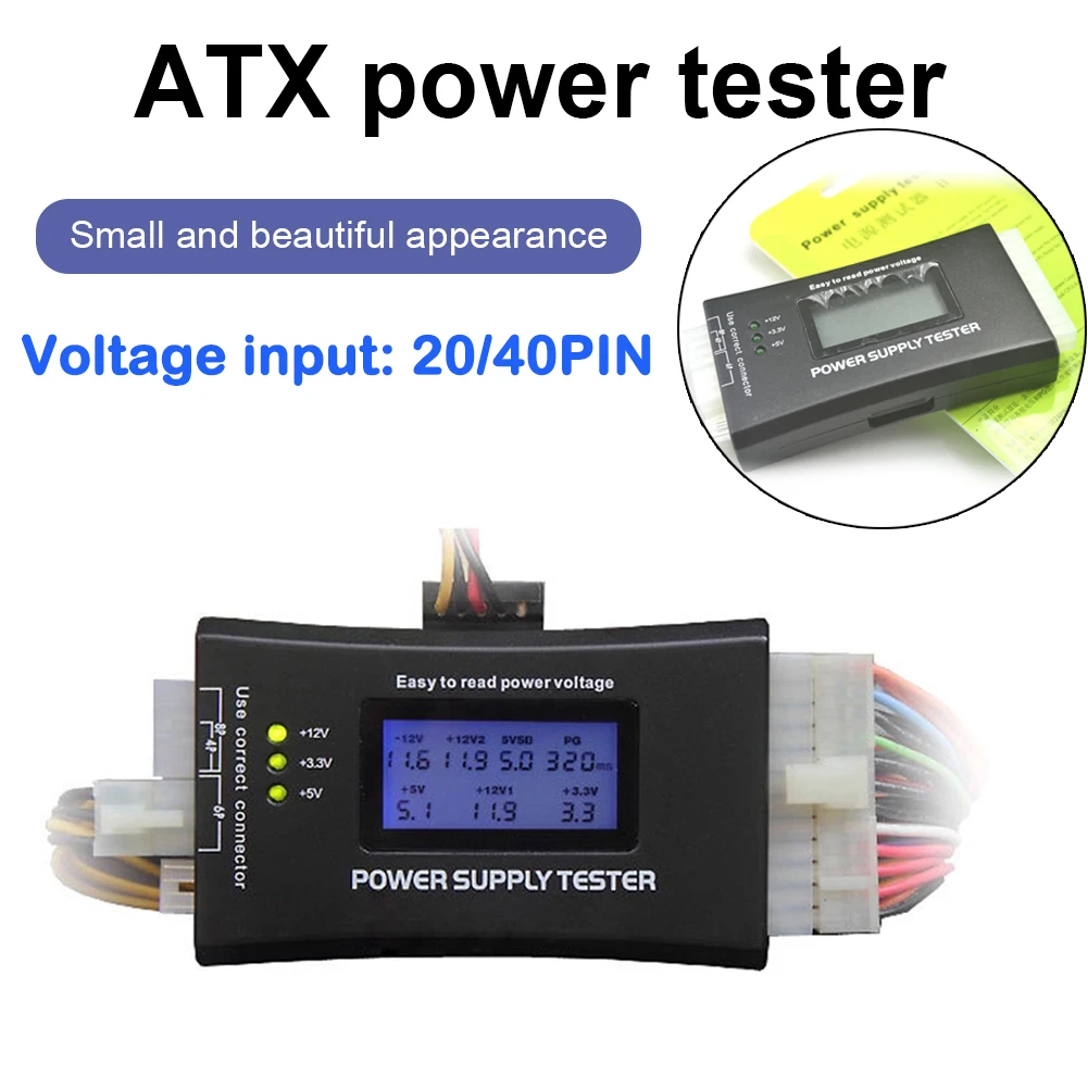 Computer Power Supply Tester, 20 Pin, 24 Pin, Ferramentas de ...