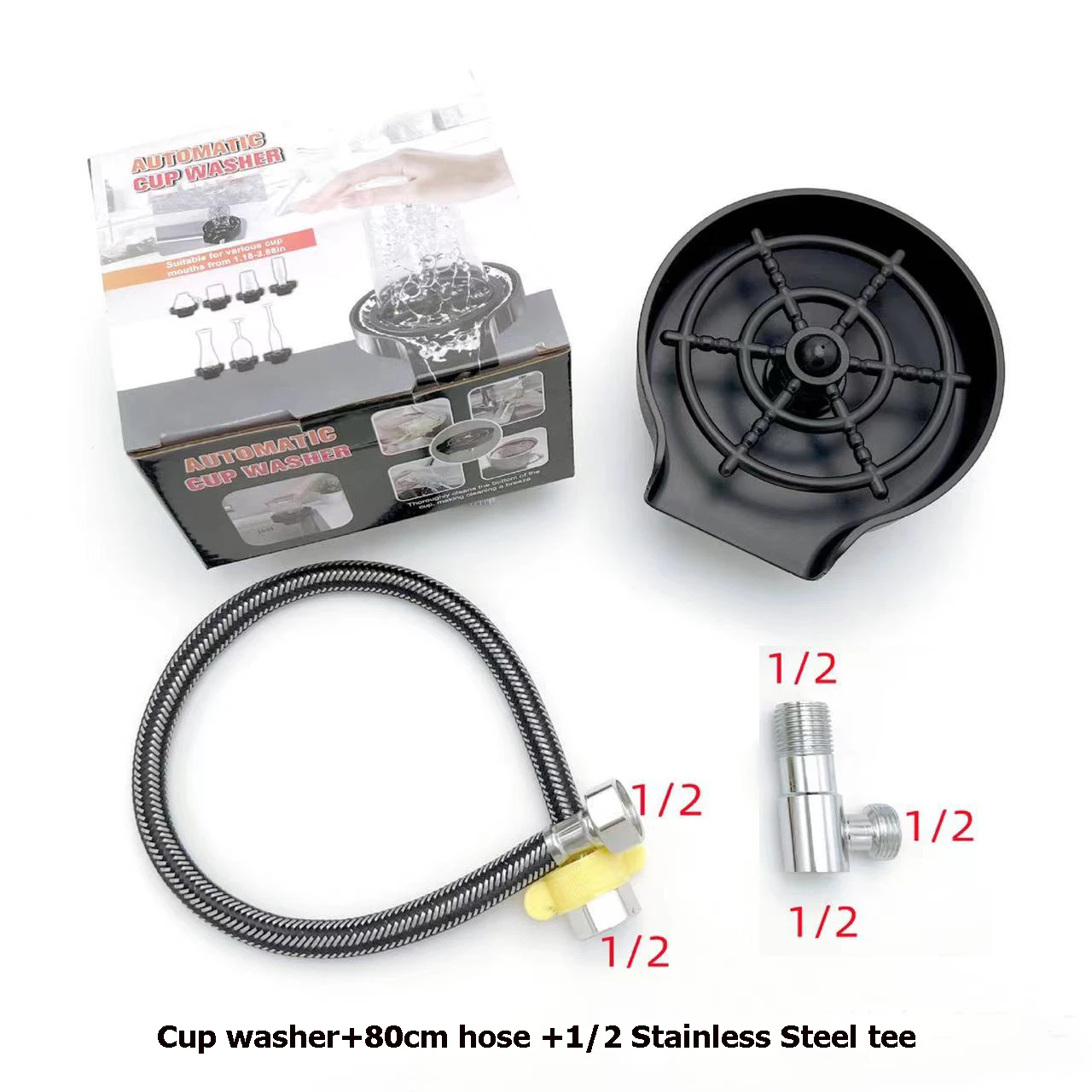 High-Pressure-Cup-Washer-Faucet-Glass-Rinser-Automatic-Glass-Cup-Washer ...