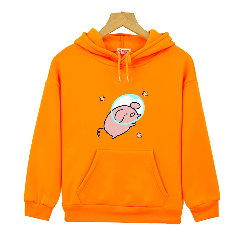 Cartoon Print Pig Hoodies for Teen Girls Harajuku Sweatshirt Children ...