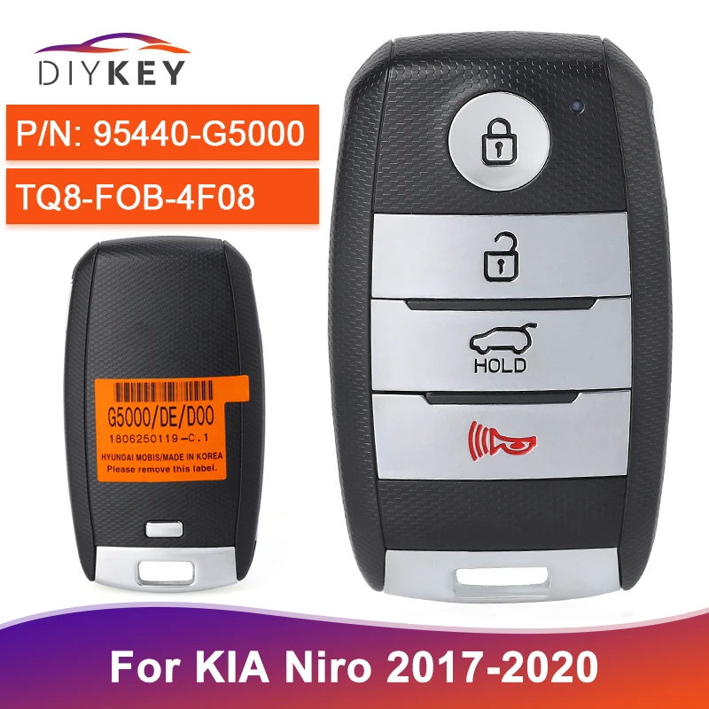 DIYKEY 95440 G5000 TQ8 FOB 4F08 Keyless For KIA Niro 2017 2018 2019 2020 Smart Remote Key Fob ...
