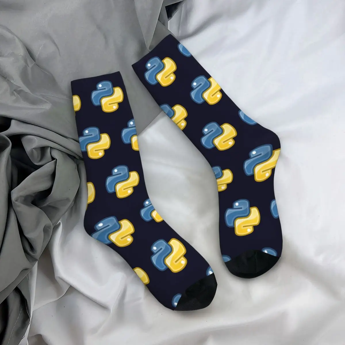 New Male Men Socks Crazy Python Logo Sock Programming Computer ...
