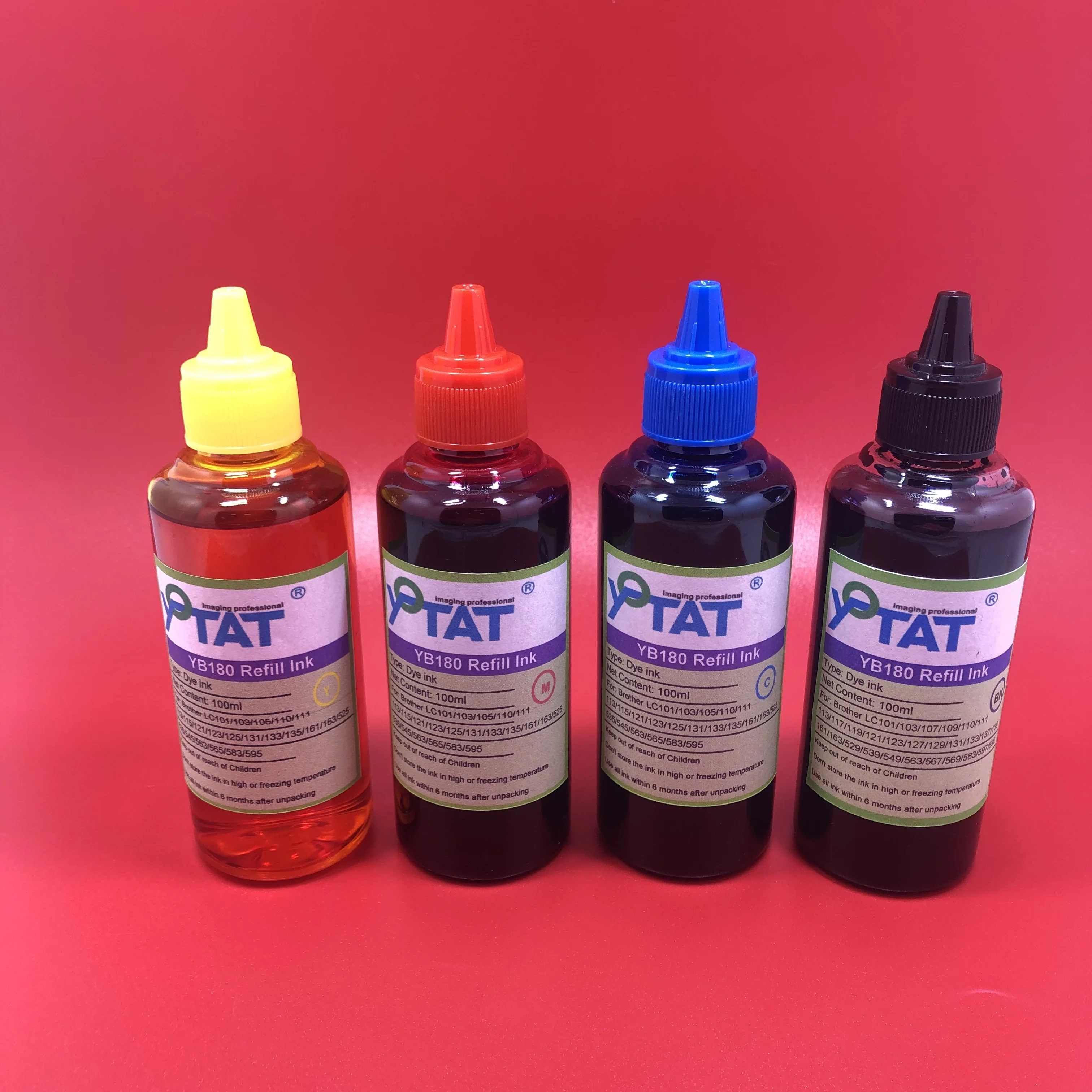 YOTAT-High-Quality-4-100ml-Dye-Ink-Refill-kit-for-Brother-LC131-LC133 ...