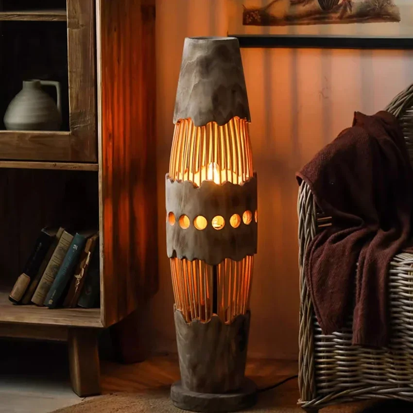 Handmade-Wooden-Floor-Lamp-Japanese-Lantern-Standing-Table-Lamp-Eye ...