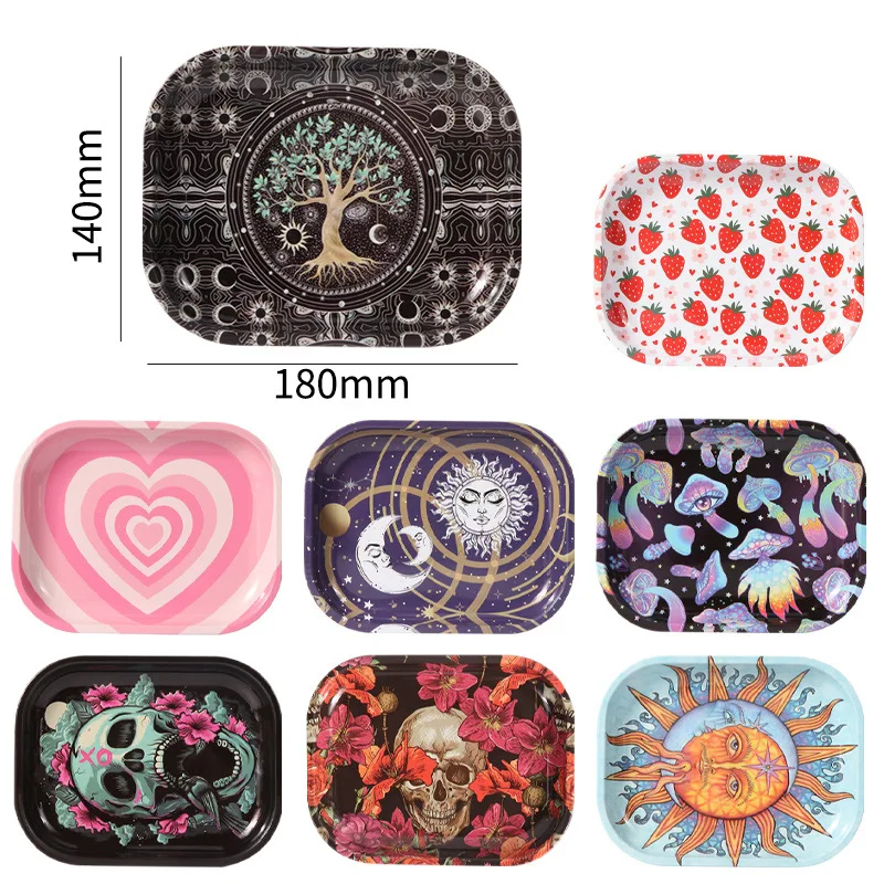 Tobacco Rolling Tray 18*14CM Metal Cigarette Smoking Herb Tinplate ...