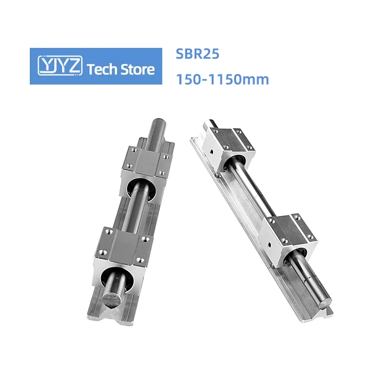 High-Precision-2PCS-SBR25-Linear-Guide-Rail-Length-150-1150mm-Standard ...