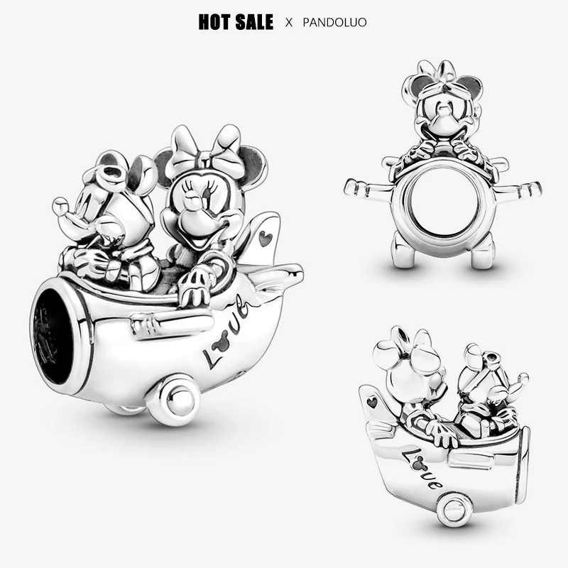 Disney-pulsera-de-avi-n-de-Minnie-Mouse-para-mujer-colgante-de-plata ...