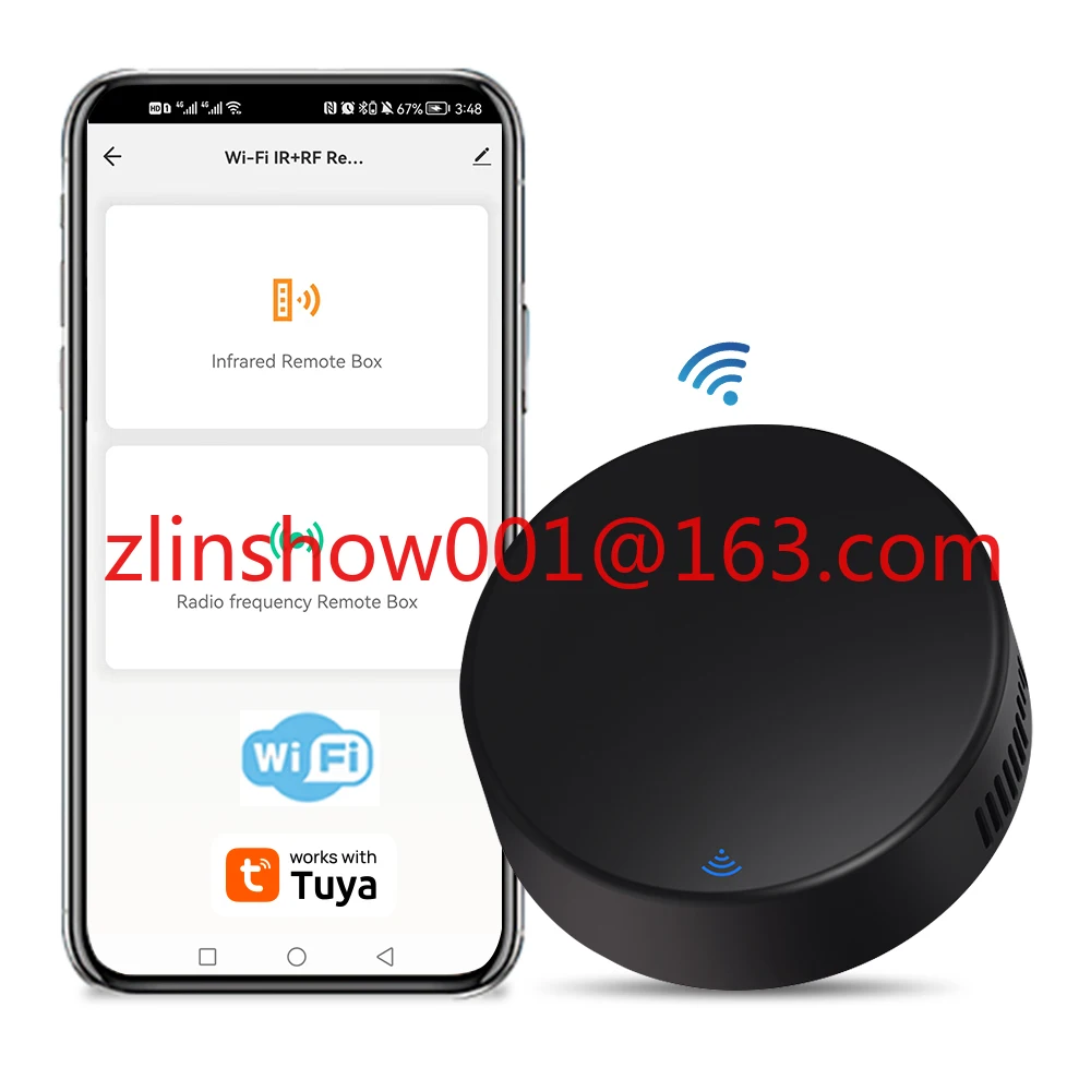 Tuya Remote Control Hub WIFI IR+RF 2 In1 Universal Remote Control WIFI ...